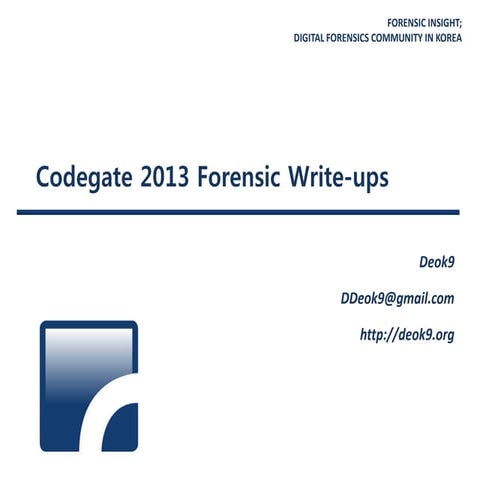 (130330) #fitalk codegate 2013 write-ups | PDF