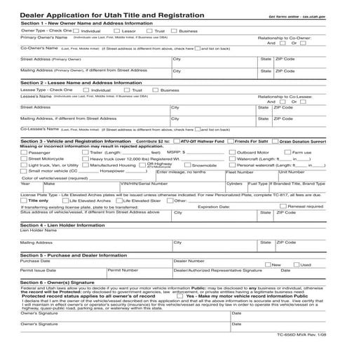 tax.utah.gov forms current tc tc-656-mva | PDF