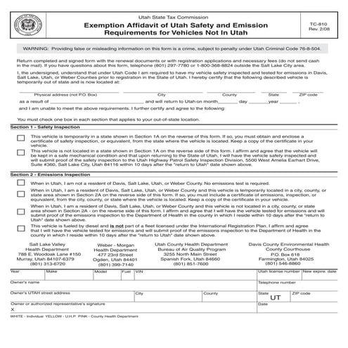 tax.utah.gov forms current tc tc-810 | PDF