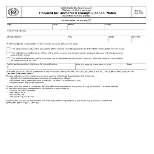 tax.utah.gov forms current tc tc-162 | PDF