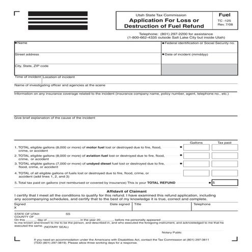 tax.utah.gov forms current tc tc-125 | PDF
