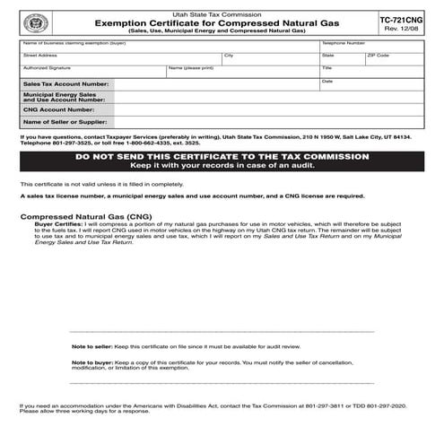 tax.utah.gov forms current tc tc-721 | PDF