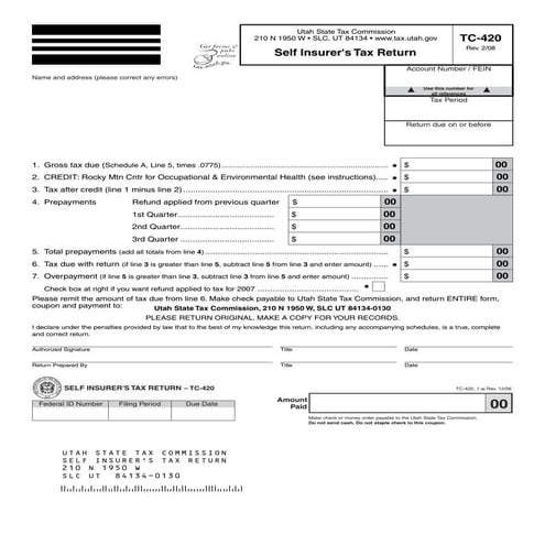 tax.utah.gov forms current tc tc-420 | PDF