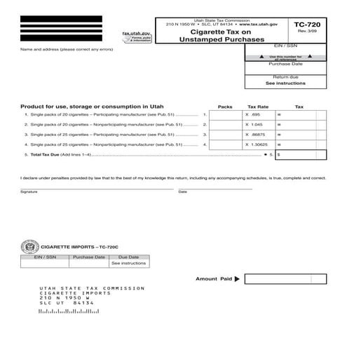 tax.utah.gov forms current tc tc-720 | PDF