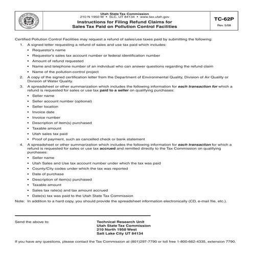 tax.utah.gov forms current tc tc-890 | PDF