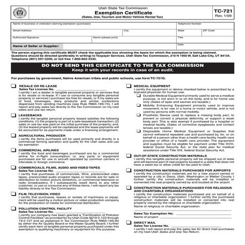 tax.utah.gov forms current tc tc-721 | PDF