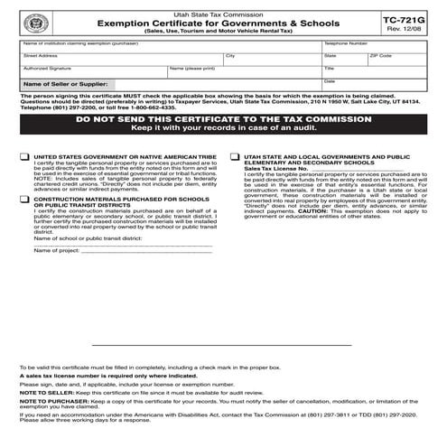 tax.utah.gov forms current tc tc-721g | PDF