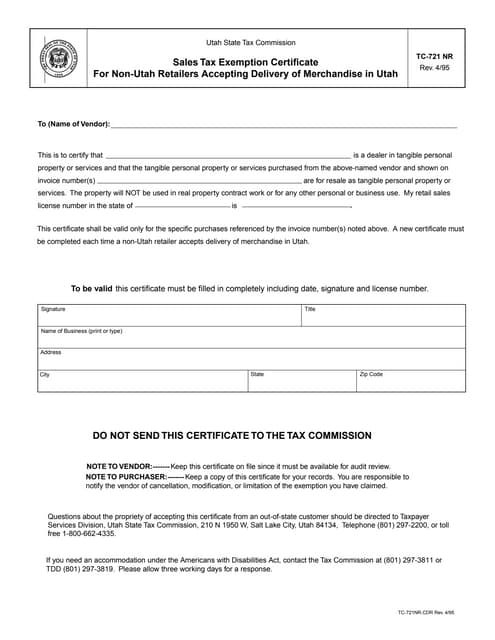 tax.utah.gov forms current tc tc-721 | PDF