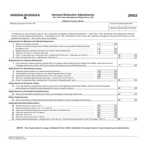 azdor.gov Forms 140_Sched_Af | PDF | Personal Taxes | Personal Finance