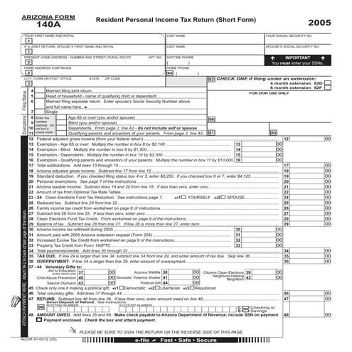 azdor.gov Forms 140X_f | PDF