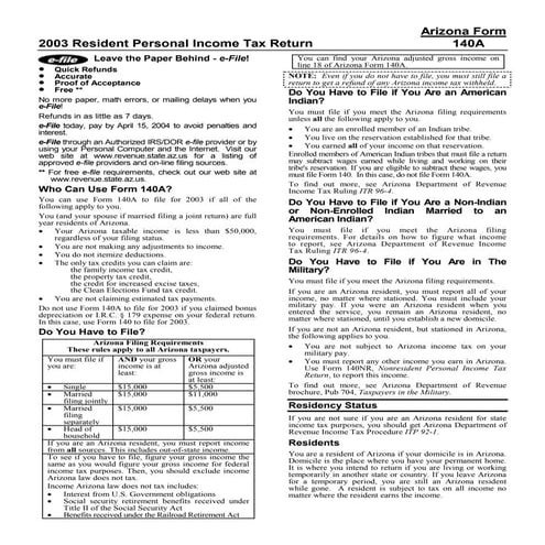 azdor.gov Forms 140Ai | PDF