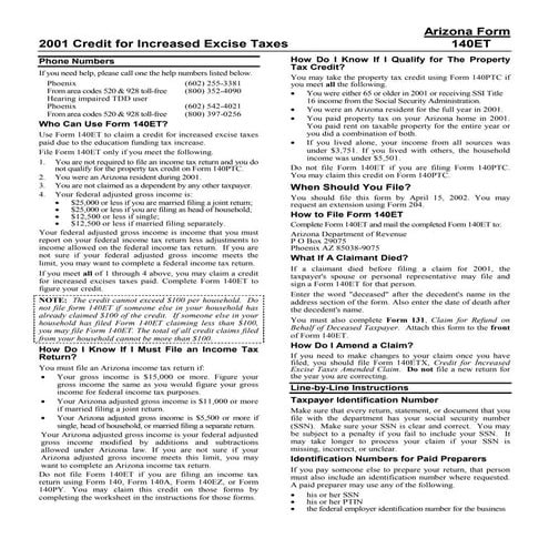 azdor.gov Forms 140X%20instructions | PDF