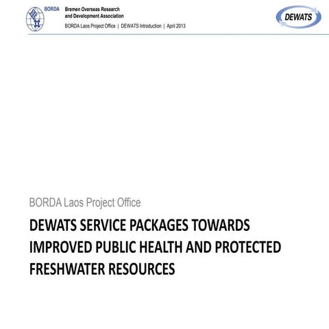 DEWATS Introduction by BORDA Laos Project Office | PPT