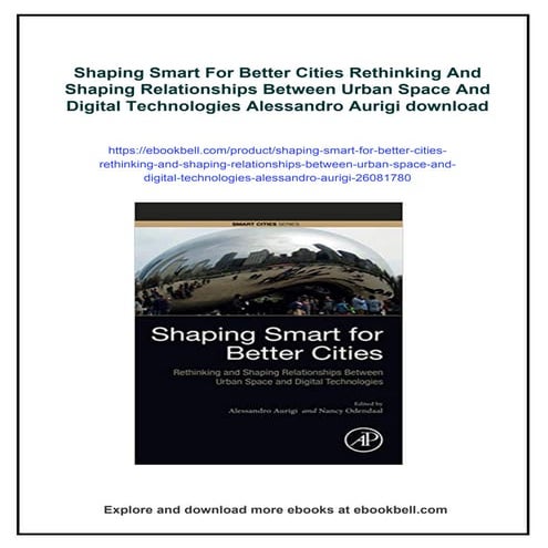 Shaping Smart For Better Cities Rethinking And Shaping Relationships ...
