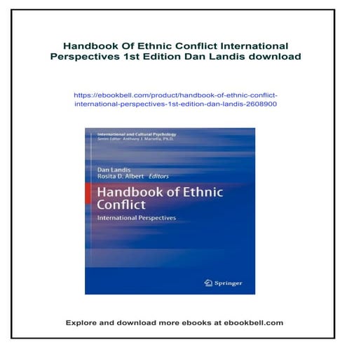 Handbook Of Ethnic Conflict International Perspectives 1st Edition Dan ...