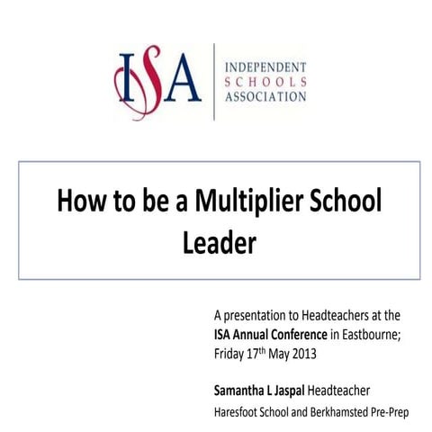 Multiplier leadership | PPTX