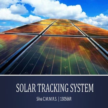 Solar Tracking System | PPT