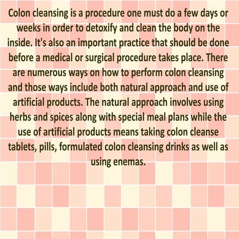 The Benefits of Using Colon Cleanse Tablets | PPTX