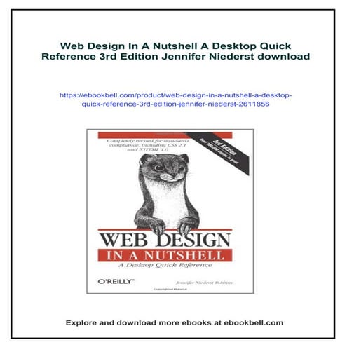 Web Design In A Nutshell A Desktop Quick Reference 3rd Edition Jennifer ...