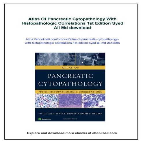 Atlas Of Pancreatic Cytopathology With Histopathologic Correlations 1st ...