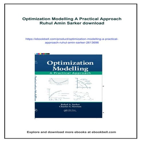 Optimization Modelling A Practical Approach Ruhul Amin Sarker | PDF