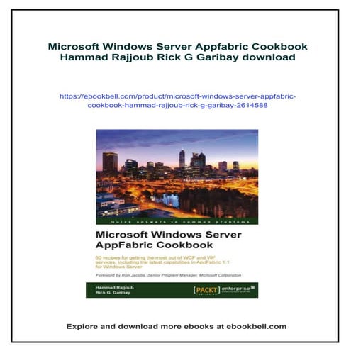 Microsoft Windows Server Appfabric Cookbook Hammad Rajjoub Rick G ...