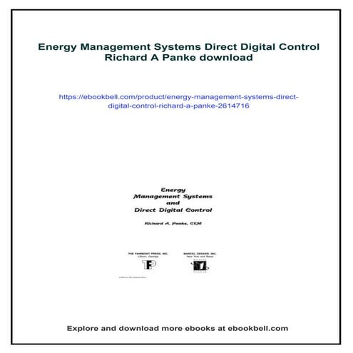 Energy Management Systems Direct Digital Control Richard A Panke | PDF