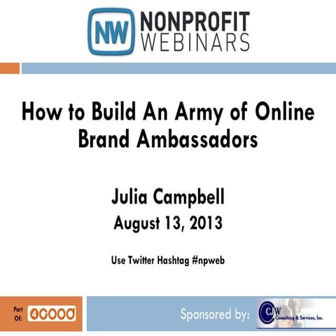 How to Build An Army of Online Brand Ambassadors | PPT