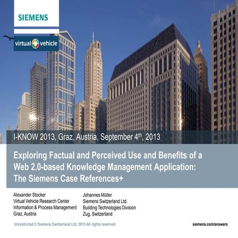 Exploring Factual and Perceived Use and Benefits of a Web 2.0-based ...