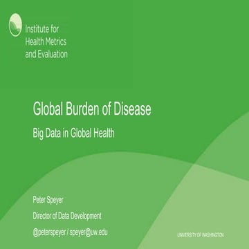 Global Burden of Disease - Big Data in Global Health | PPTX