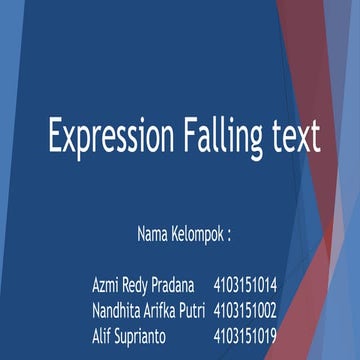 expression falling text ppt | PPTX