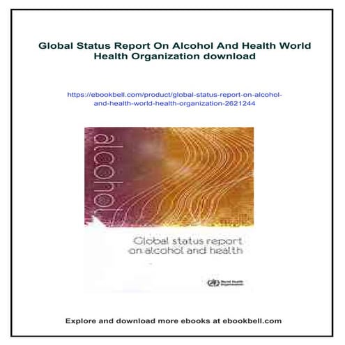 Global Status Report On Alcohol And Health World Health Organization | PDF