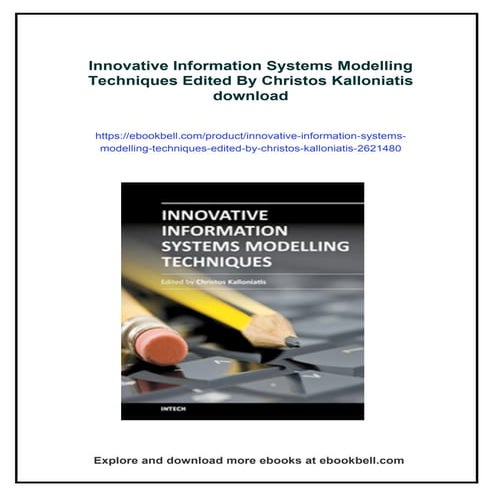 Innovative Information Systems Modelling Techniques Edited By Christos Kalloniatis | PDF