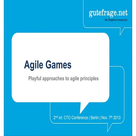 Agile Games - Playful approaches to agile principles | PPT