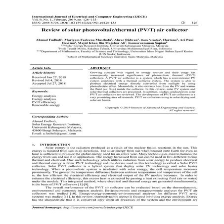 photovoltaic thermal system | PPTX