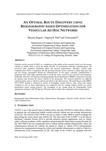 Optimization Of Quality Of Service Qos Framework For Highway Based
