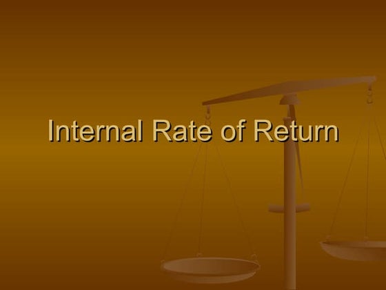 NET PRESENT VALUE (NPV) | PPT