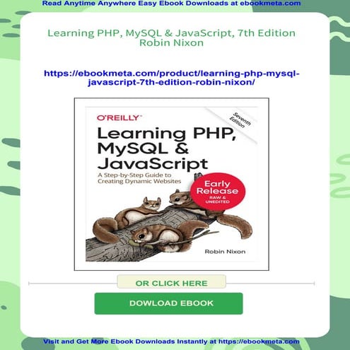 Learning Php Mysql And Javascript 7th Edition Robin Nixon Pdf 2386