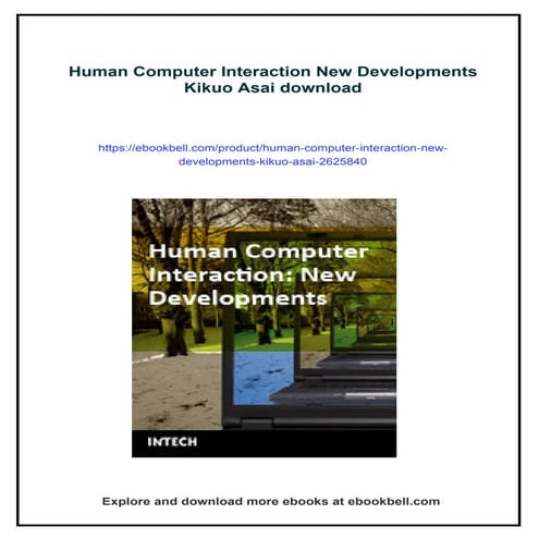 Human Computer Interaction New Developments Kikuo Asai | PDF