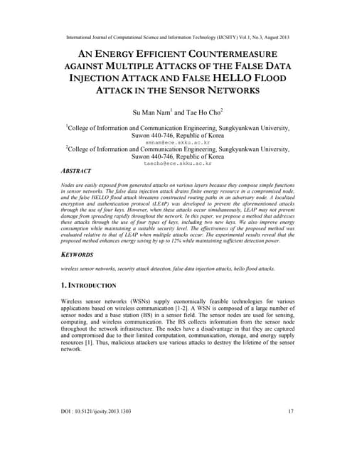 An Energy Efficient Countermeasure Against Multiple Attacks Of The