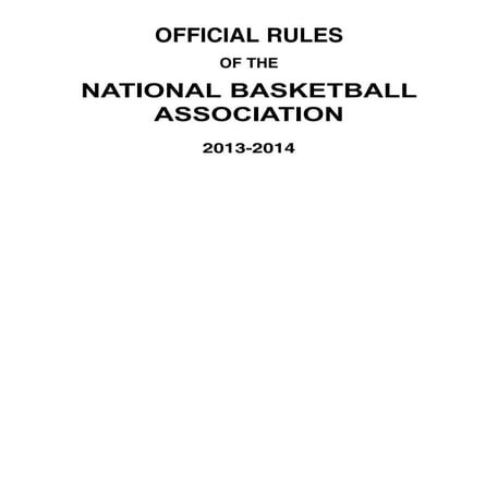 1314 nba-rule-book | PDF | Basketball | Sports
