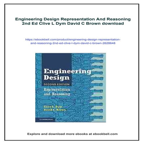 Engineering Design Representation And Reasoning 2nd Ed Clive L Dym ...
