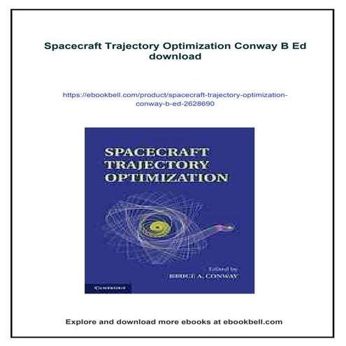 Spacecraft Trajectory Optimization Conway B Ed | PDF