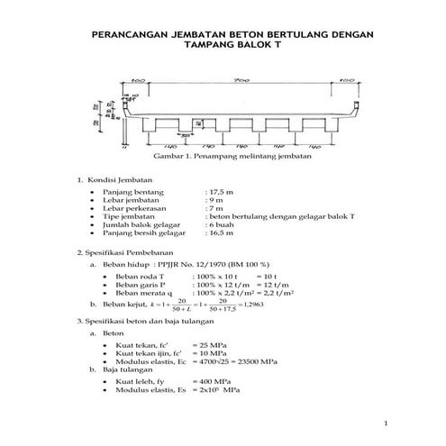 PERHITUNGAN TULANGAN LONGITUDINAL BALOK BETON BERTULANG RANGKAP | PDF