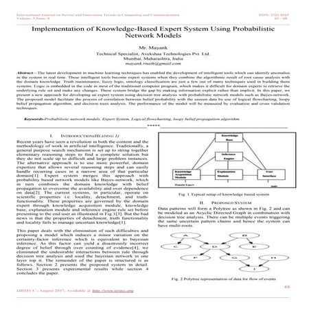 Implementation of Knowledge-Based Expert System Using Probabilistic Network Models | PDF ...
