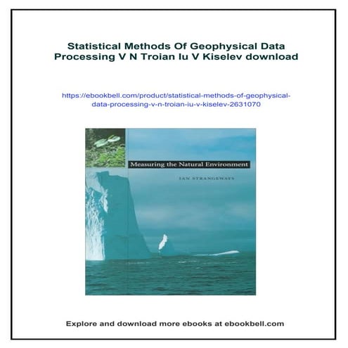 Statistical Methods Of Geophysical Data Processing V N Troian Iu V Kiselev | PDF