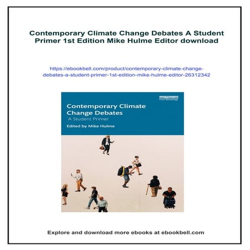 Contemporary Climate Change Debates A Student Primer 1st Edition Mike ...