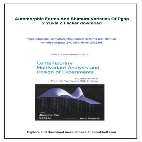 Automorphic Forms And Shimura Varieties Of Pgsp 2 Yuval Z Flicker | PDF
