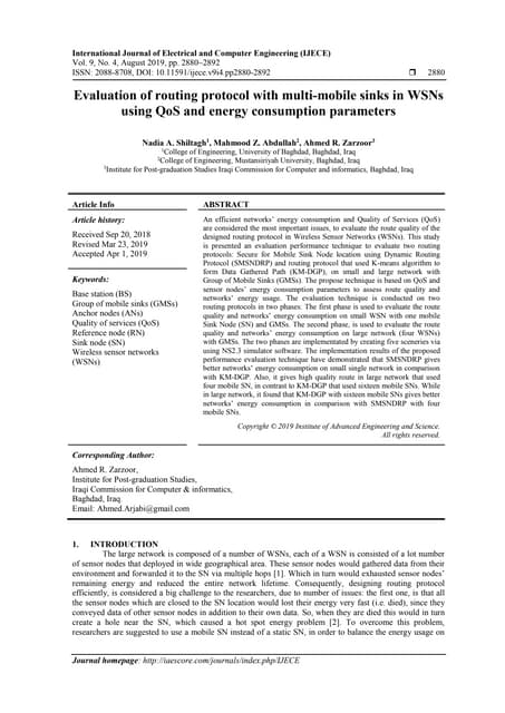 Evaluation Of Routing Protocol With Multi Mobile Sinks In Wsns Using Qos And Energy Consumption