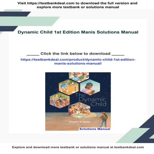 Dynamic Child 1st Edition Manis Solutions Manual | PDF